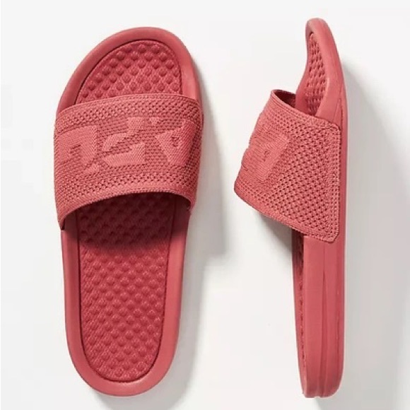APL | Shoes | New Apl Techloom Knit Big Logo Slide Sandals Cedar Dark ...